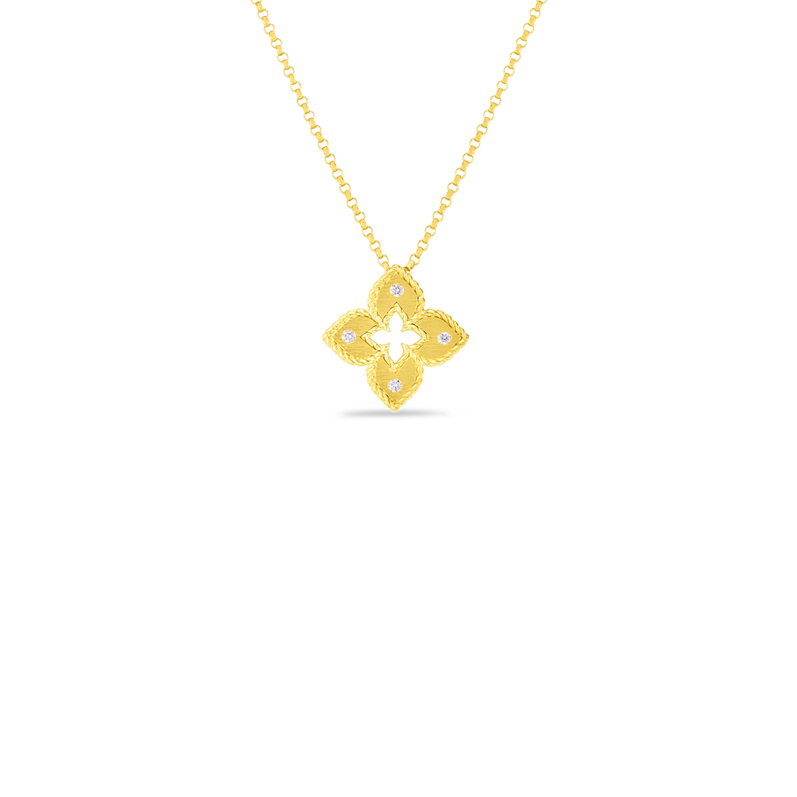 VENETIAN PRINCESS DIAMOND OUTLINE FLOWER LONG NECKLACE | Roberto Coin