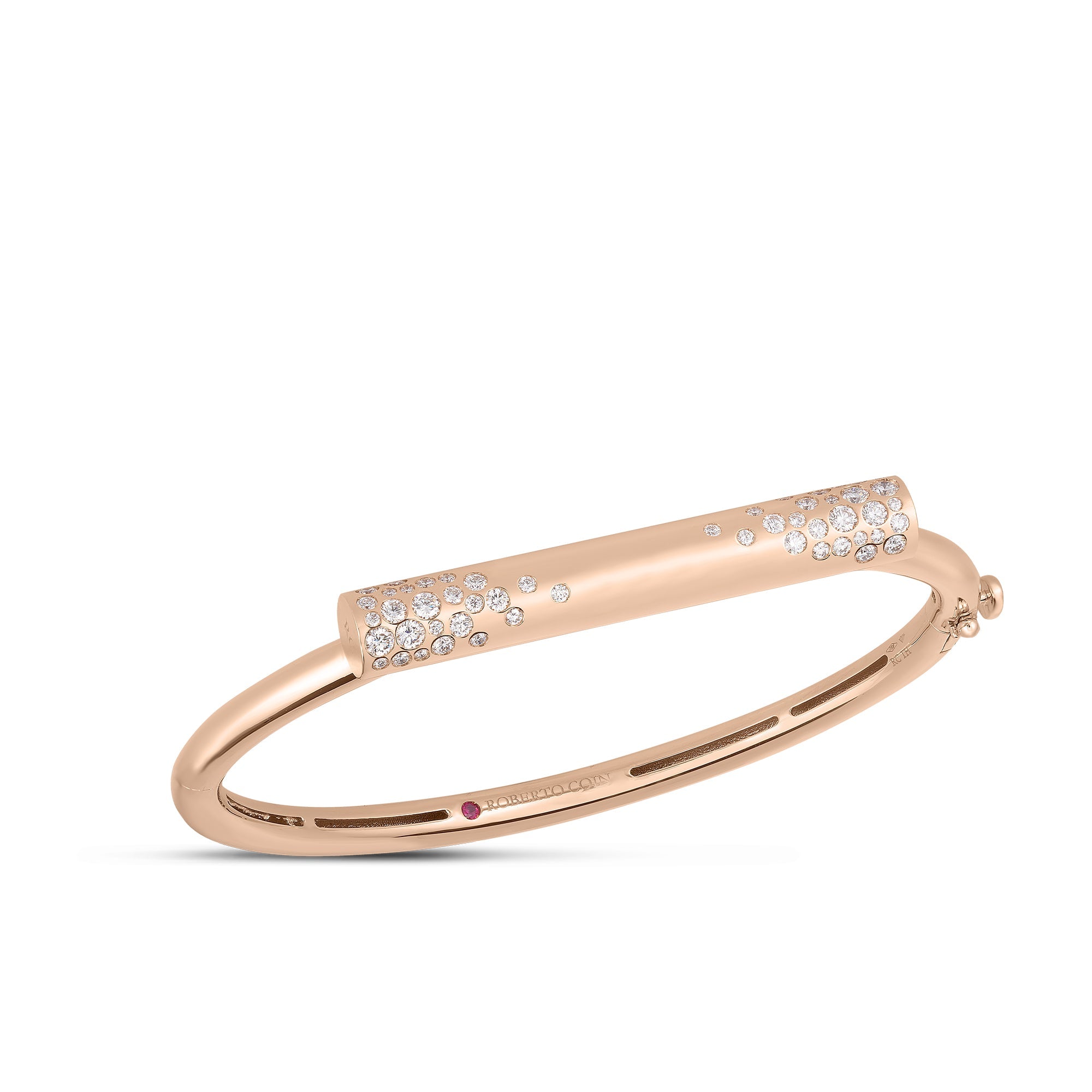 DOMINO SPECKLED DIAMOND BAR BANGLE | Roberto Coin