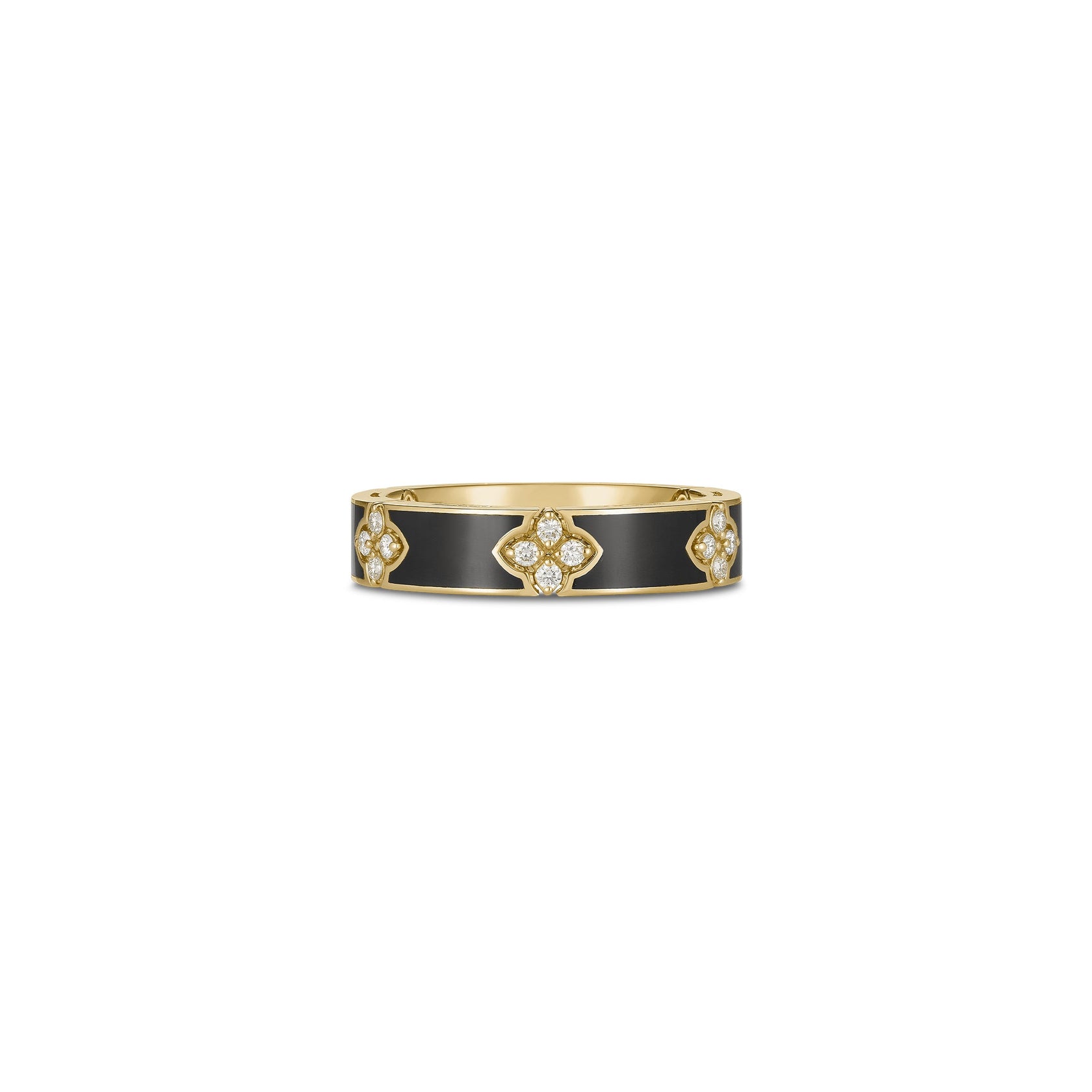LOVE IN VERONA SMALL DIAMOND AND ENAMEL FLOWER RING | Roberto Coin