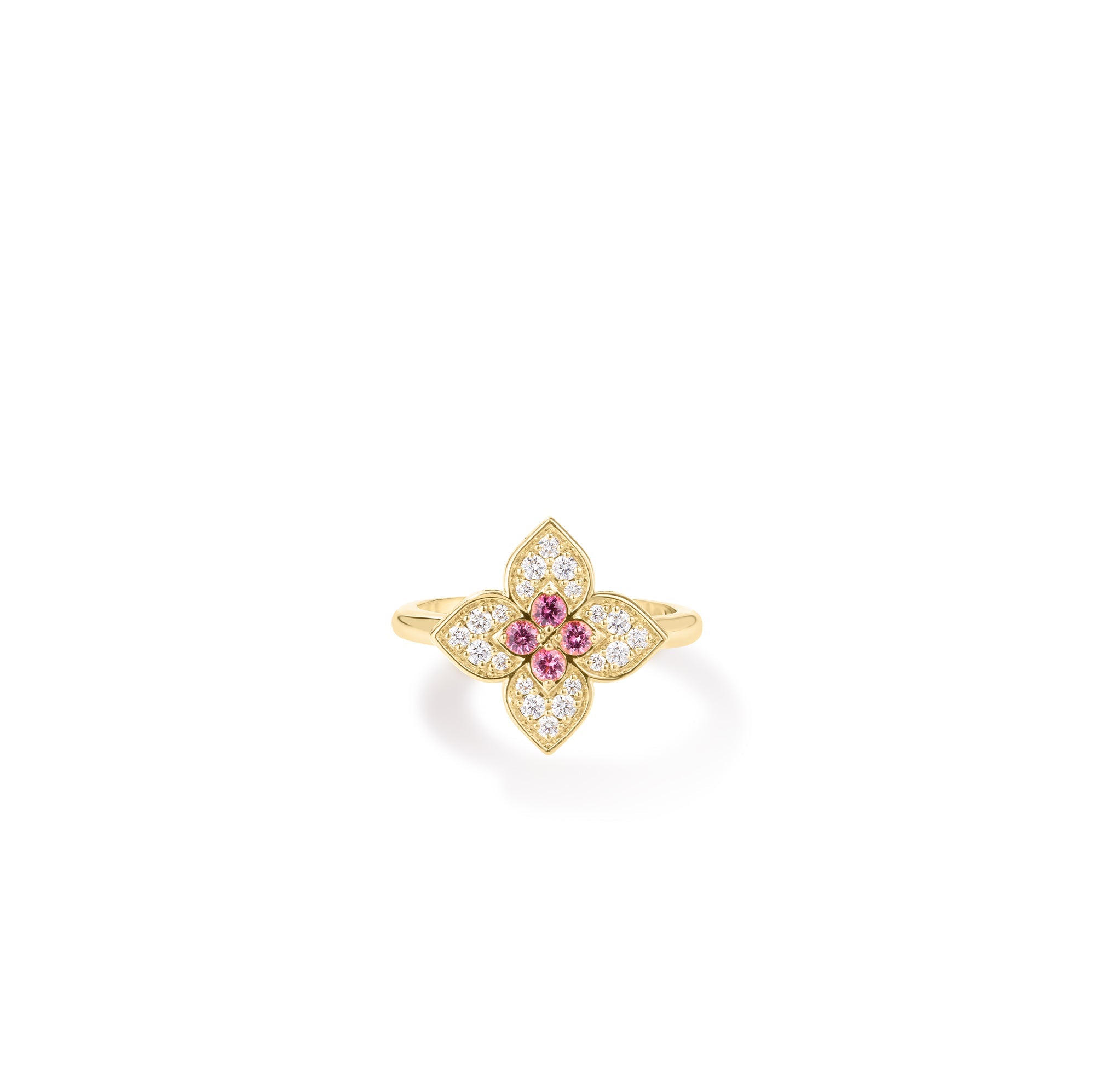 VENETIAN PRINCESS CARNIVAL PAVÉ DIAMOND AND RUBELLITE FLOWER RING ...