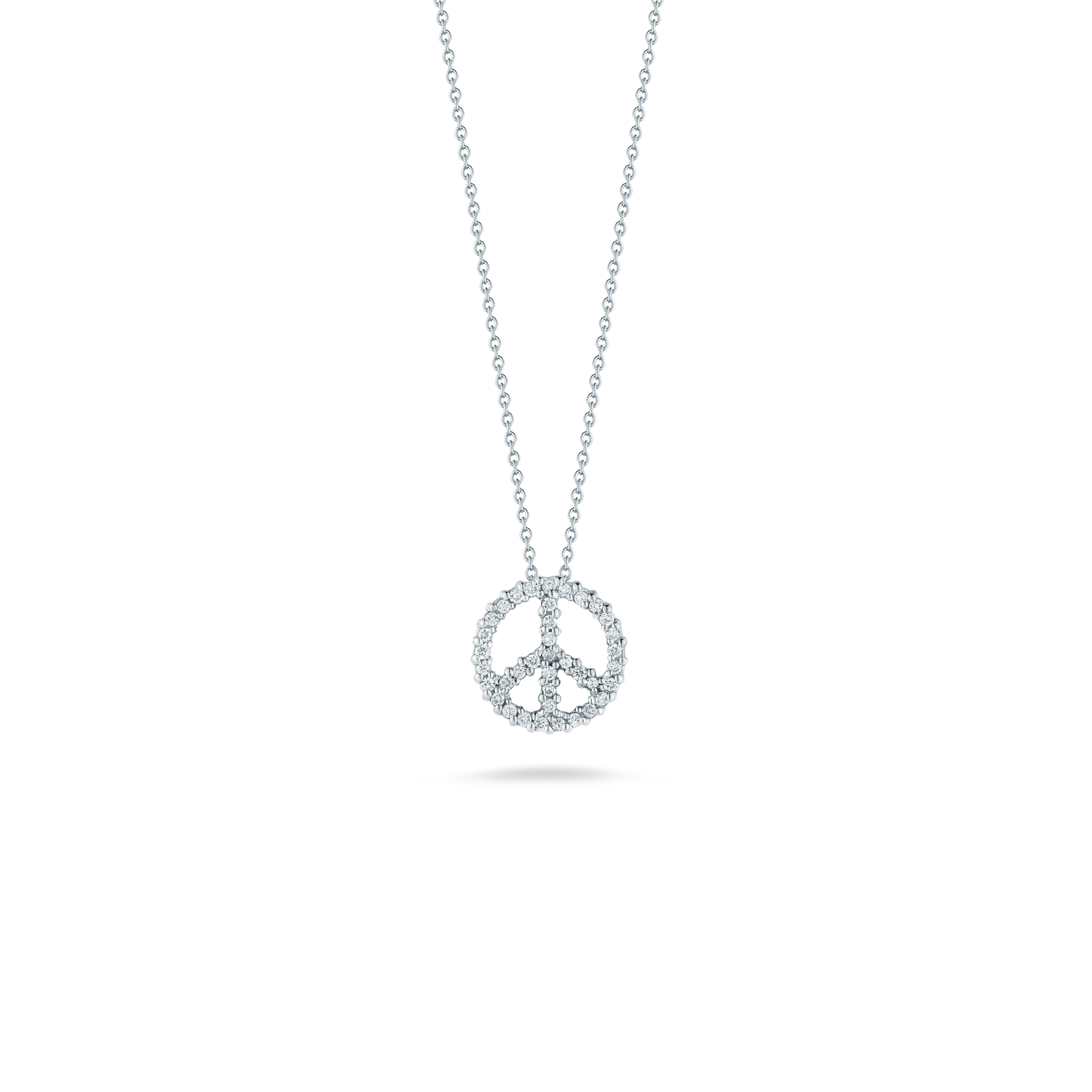 TINY TREASURES DIAMOND PEACE SIGN NECKLACE | Roberto Coin